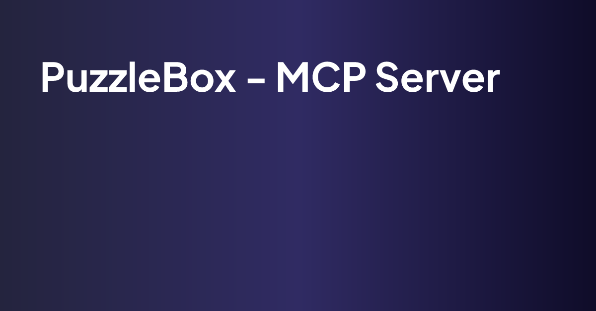 PuzzleBox - MCP Server